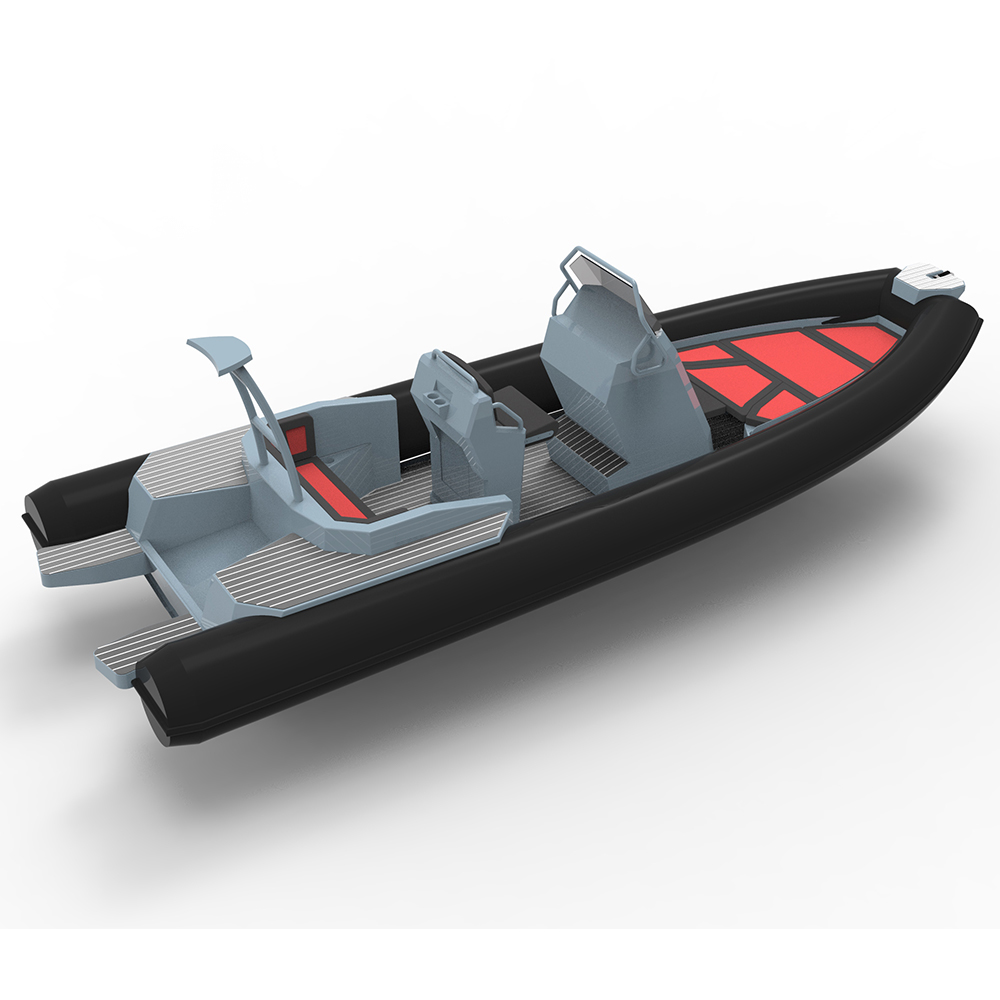Luxury Yachts Inflatable aluminum RIB Boat With Outboard Motor