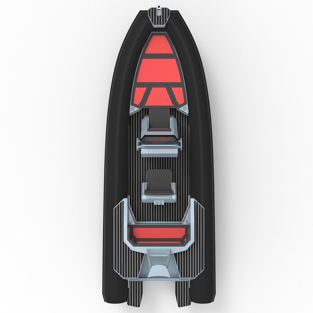 Luxury Yachts Inflatable aluminum RIB Boat With Outboard Motor