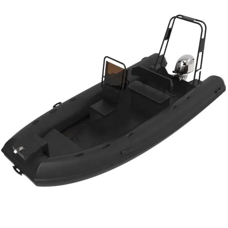 CE inflatable rib boat fiberglass hull with outboard motor