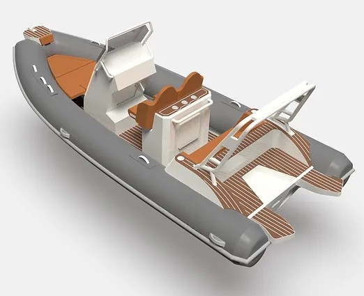 rib boat 580 with 115HP outboard engine for fishing